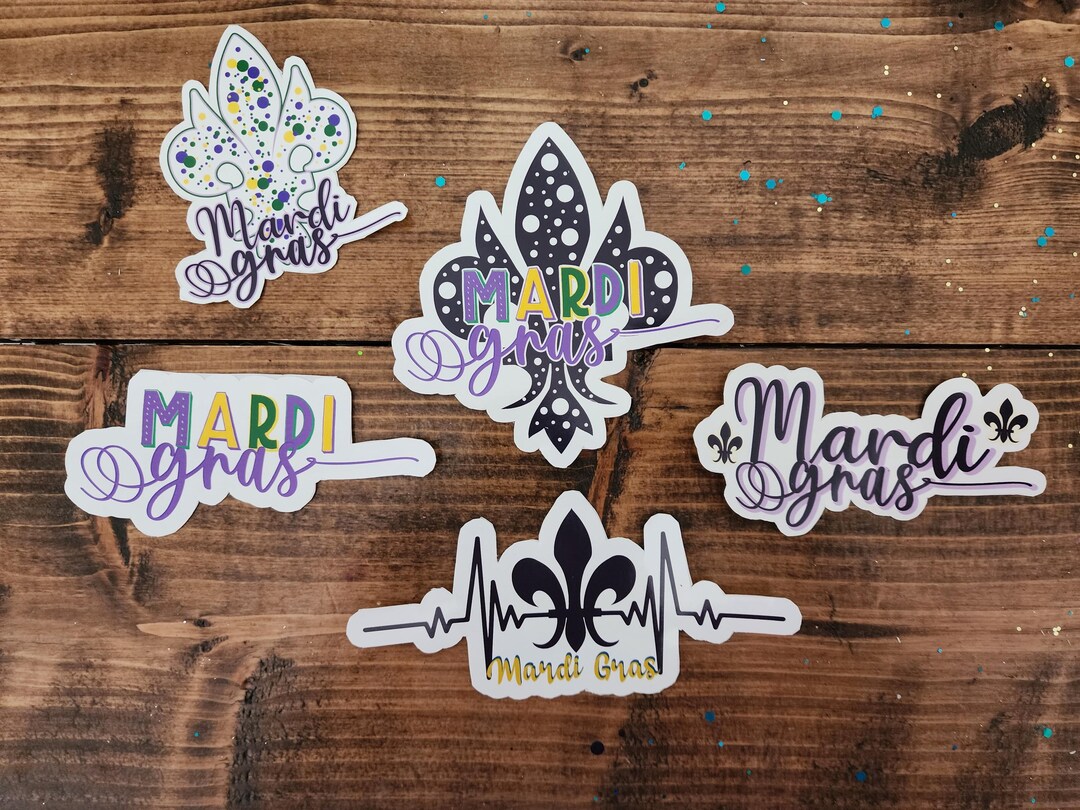 Mardi Gras Decal Sticker, Louisiana, Fleur De Lis, Mardi Gras Decals ...