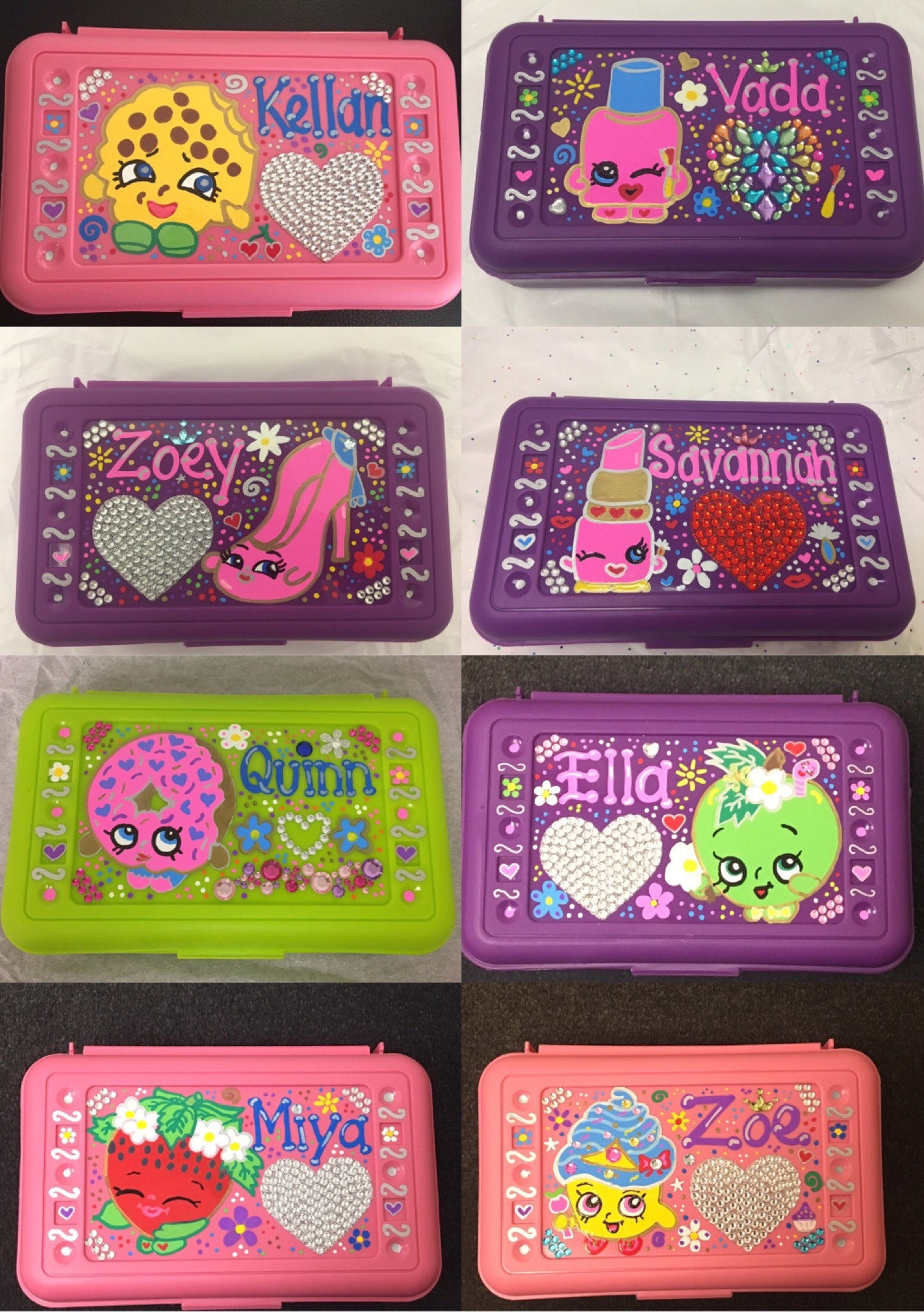 Shopkins Crayons Box Personalized Custom Art Storage Pencil | Etsy