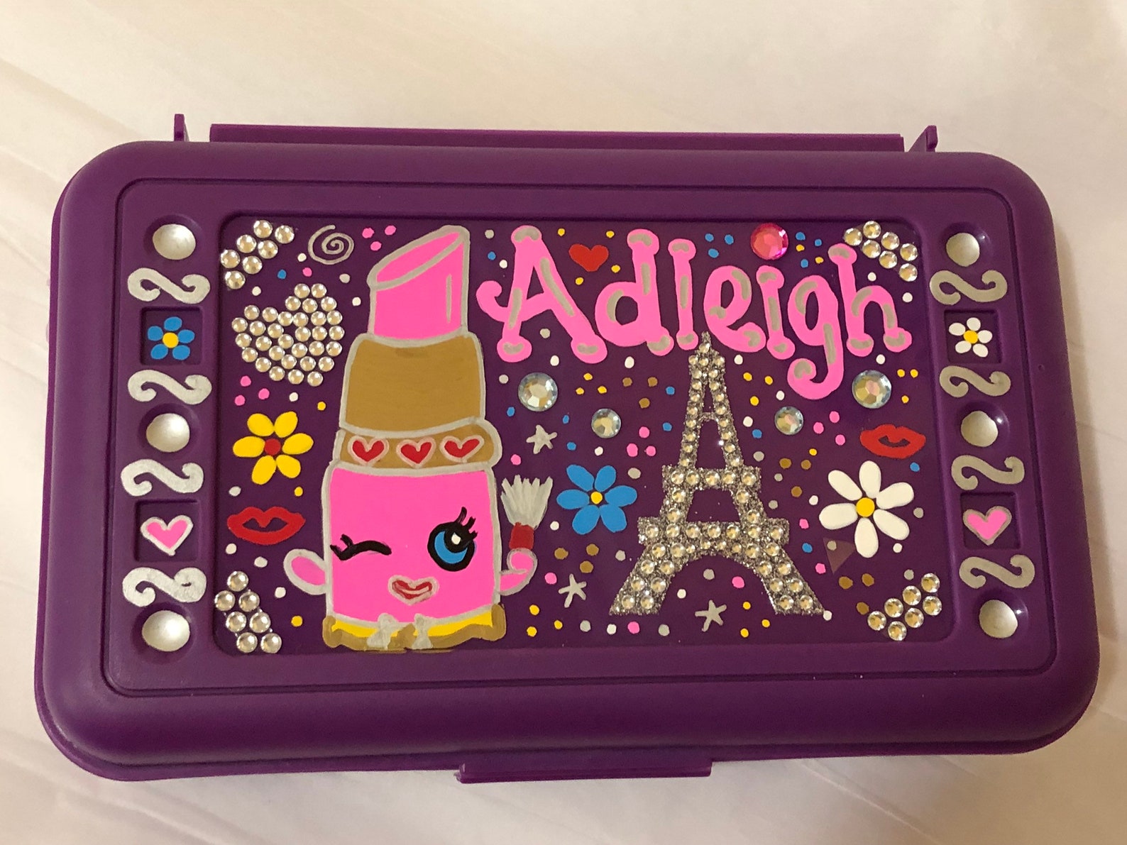 Shopkins Crayons Box Personalized Custom Art Storage Pencil | Etsy