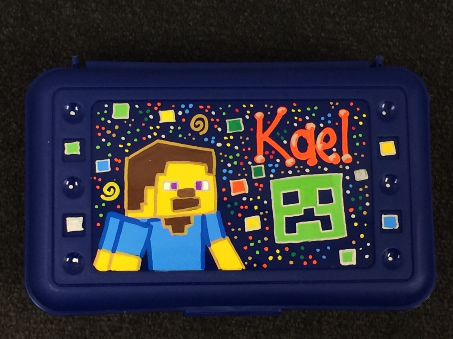 Minecraft Custom Personalized Pencil Crayon Art Box Creeper | Etsy