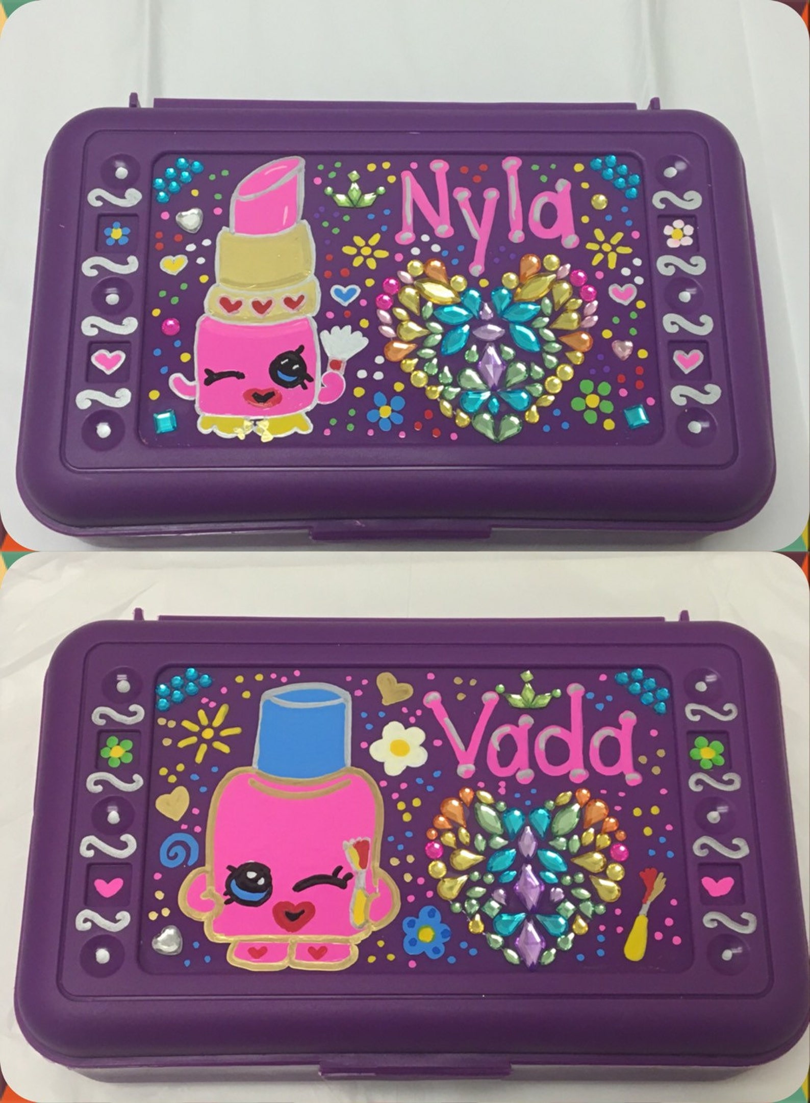 Shopkins Crayons Box Personalized Custom Art Storage Pencil | Etsy
