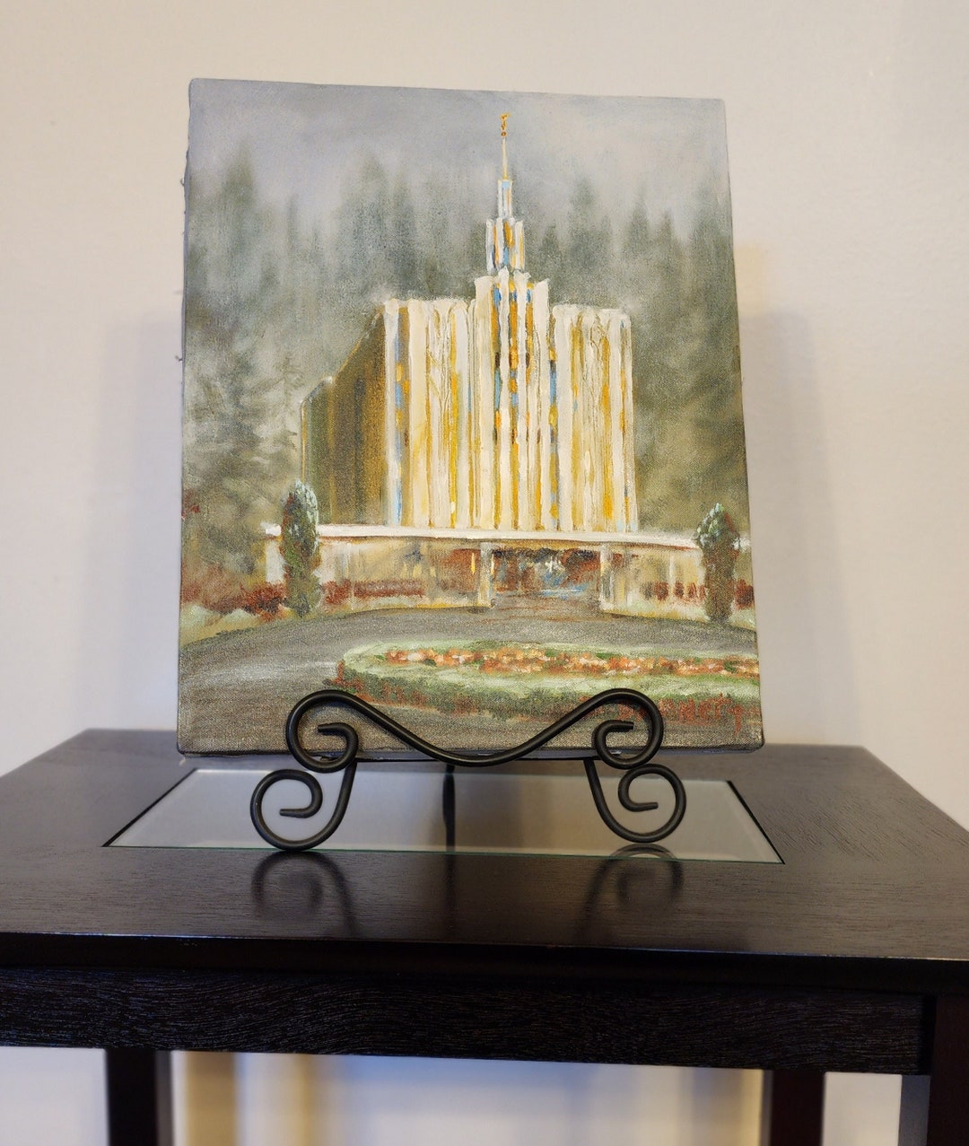 ORIGINAL 12 X 15 Oil Painting of the Seattle LDS Temple by Beverly ...