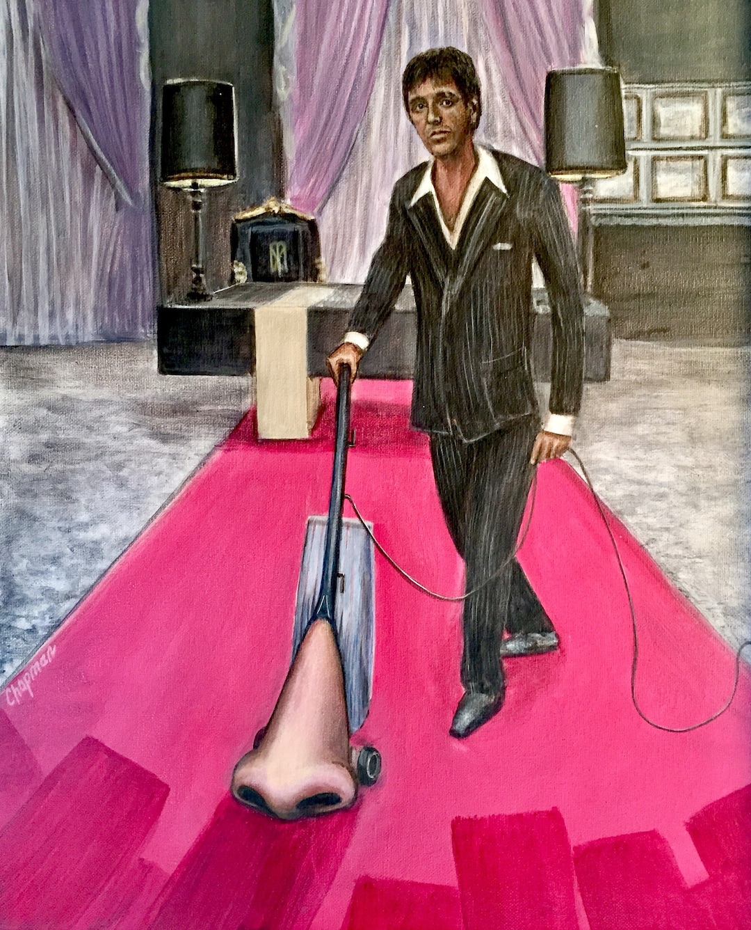 Scarface Vacuums His Office With a Nose Vacuum. 16 X 20 - Etsy