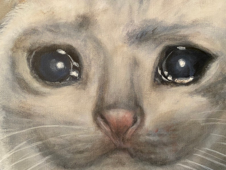 Sad Cat Meme Painting. 24 X 24 X 1.5 Original and Acrylic - Etsy