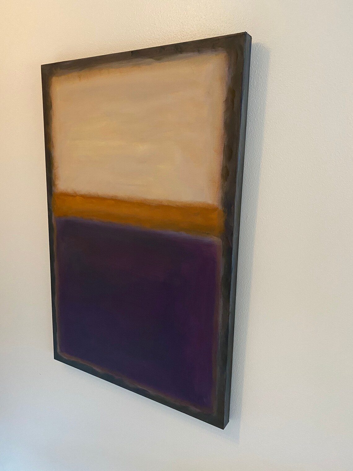 Rothko Inspired Minimalist Landscape Painting Plum Golden - Etsy