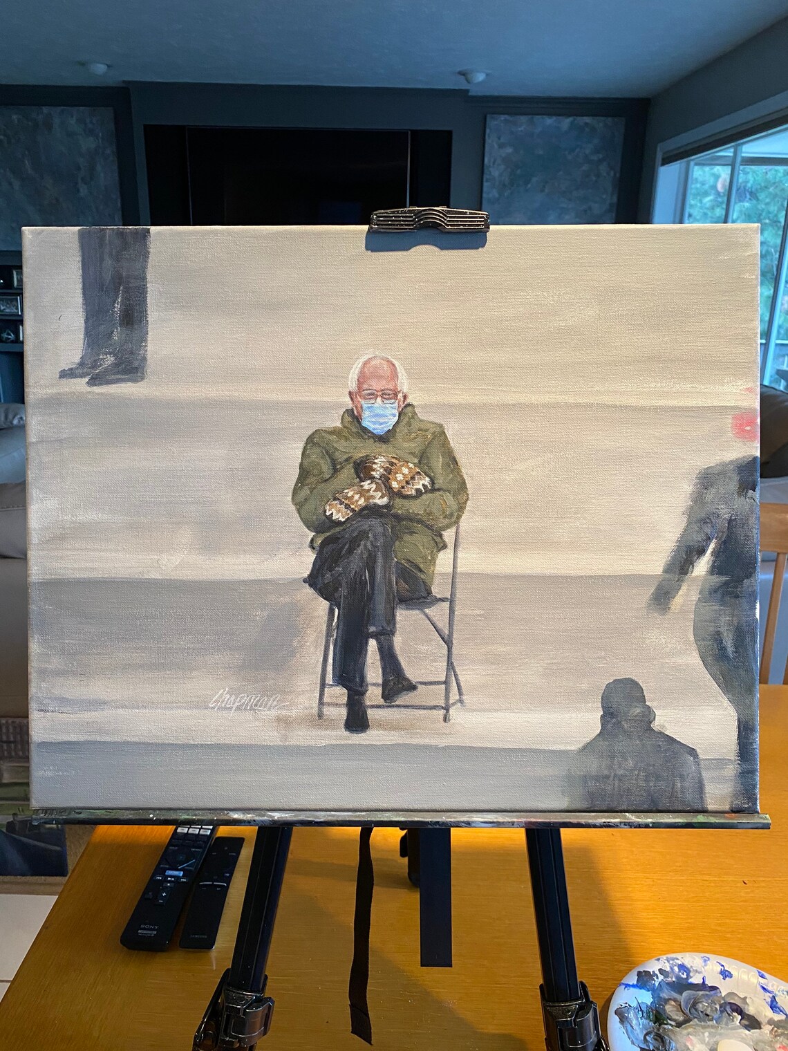 Bernie Sitting in a Chair With Mittens Artist Signed Print - Etsy