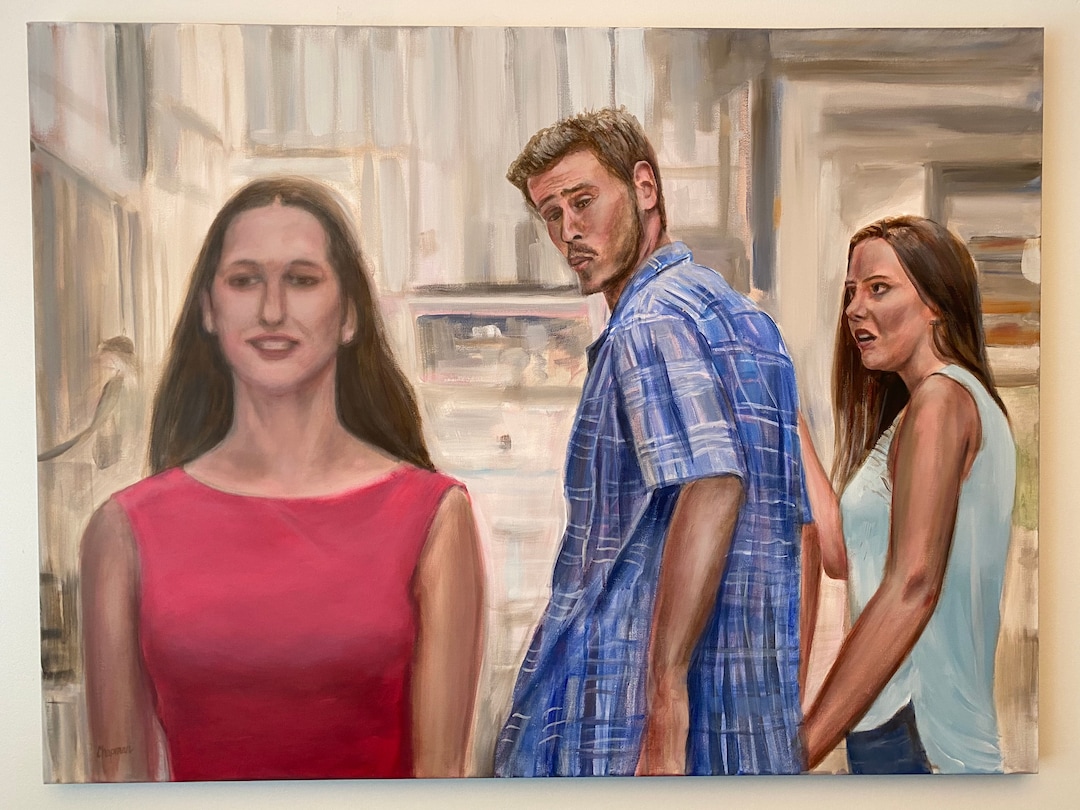 Boyfriend Girlfriend Meme, Man Looks at Another Woman. Large Original ...