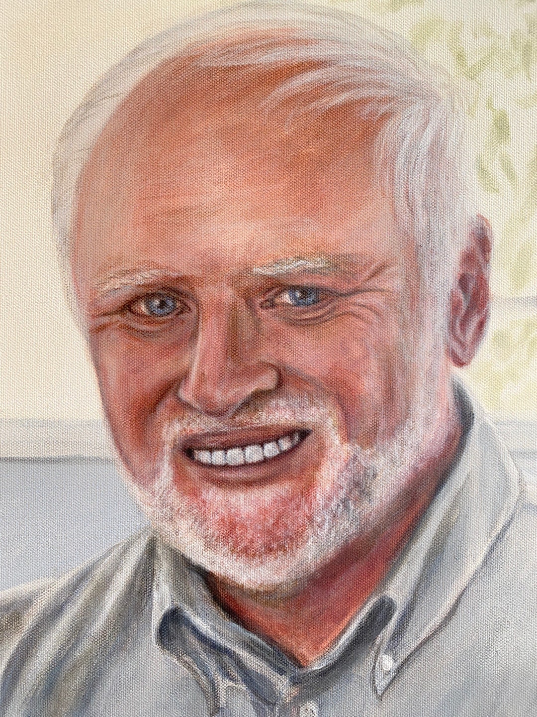 Hide the Pain Harold Meme, Guy Drinking Coffee Meme 24 X 24 X 1 1/2 ...