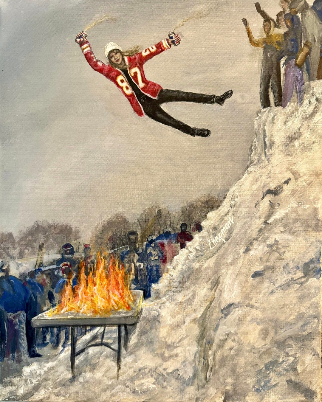 Taylor Swift Breaking Tables in the Pit at the Bills Mafia Party ...