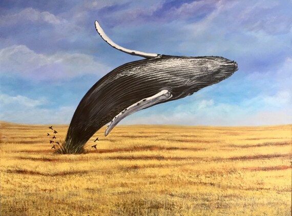 Humpback Whale Breaching Drawing