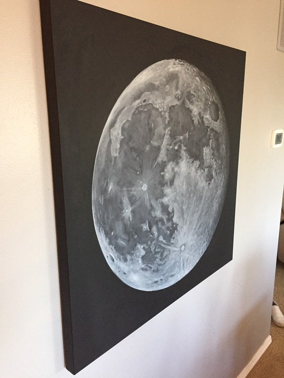 Realistic Moon Painting