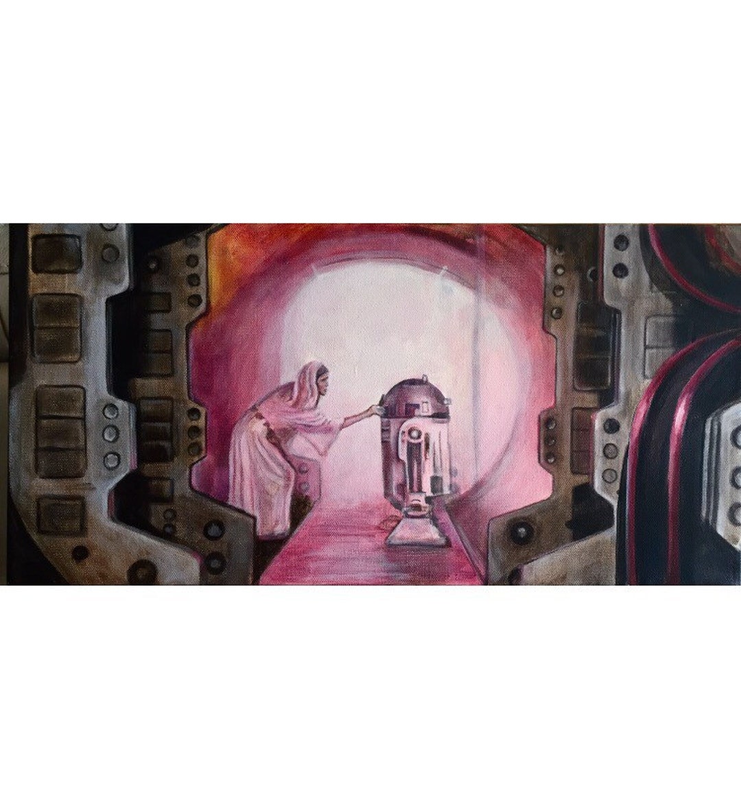 Princess Leia Records Message to Obiwan via R2-D2 10 X 20 X1.5 Original ...