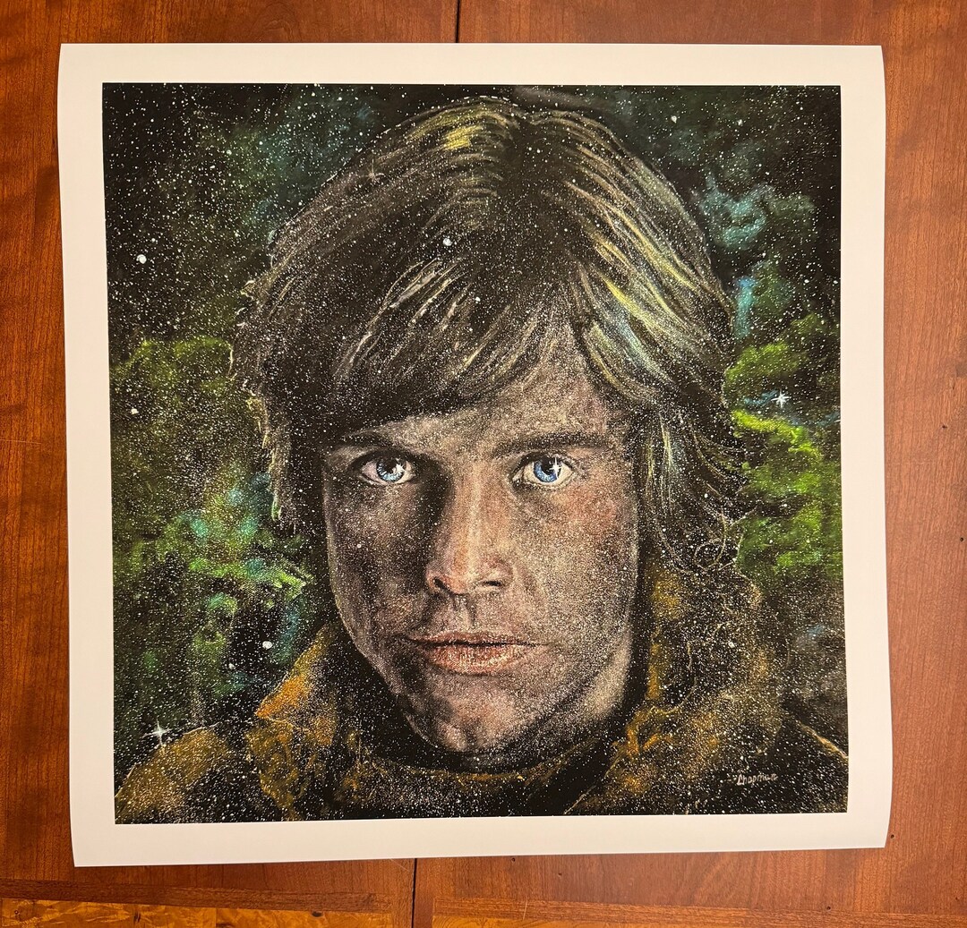 Luke Skywalker Space Portrait Stars and Space Dust Nebula. Artist ...