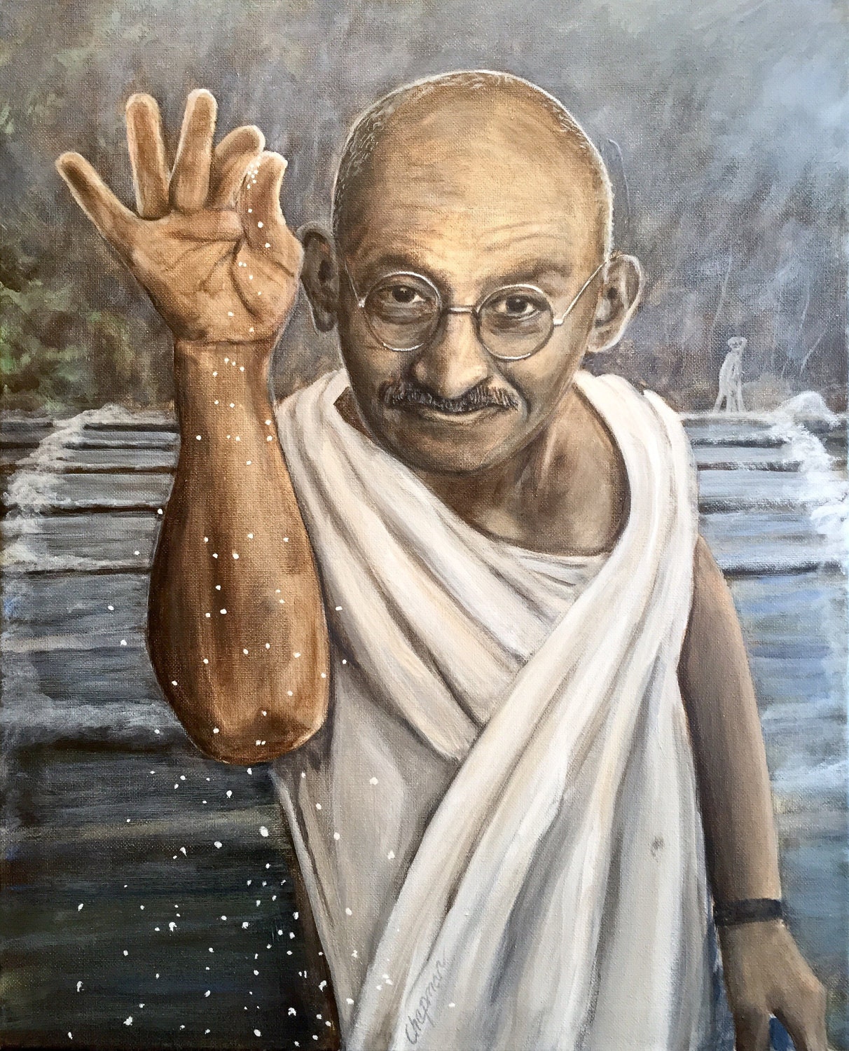 Gandhi Making Salt