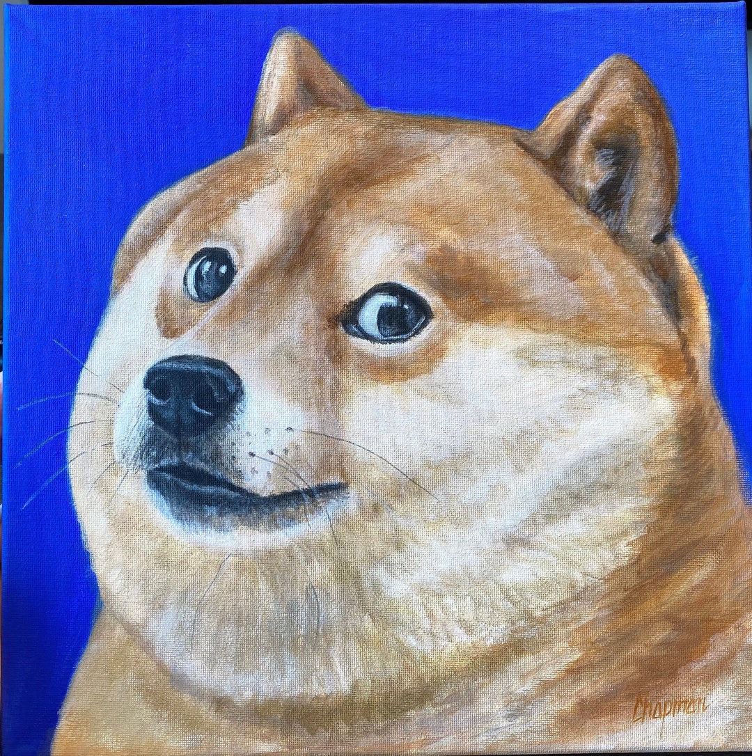 Realistic Doge Meme Print. 12 X 12 With 1 Inch White Border - Etsy