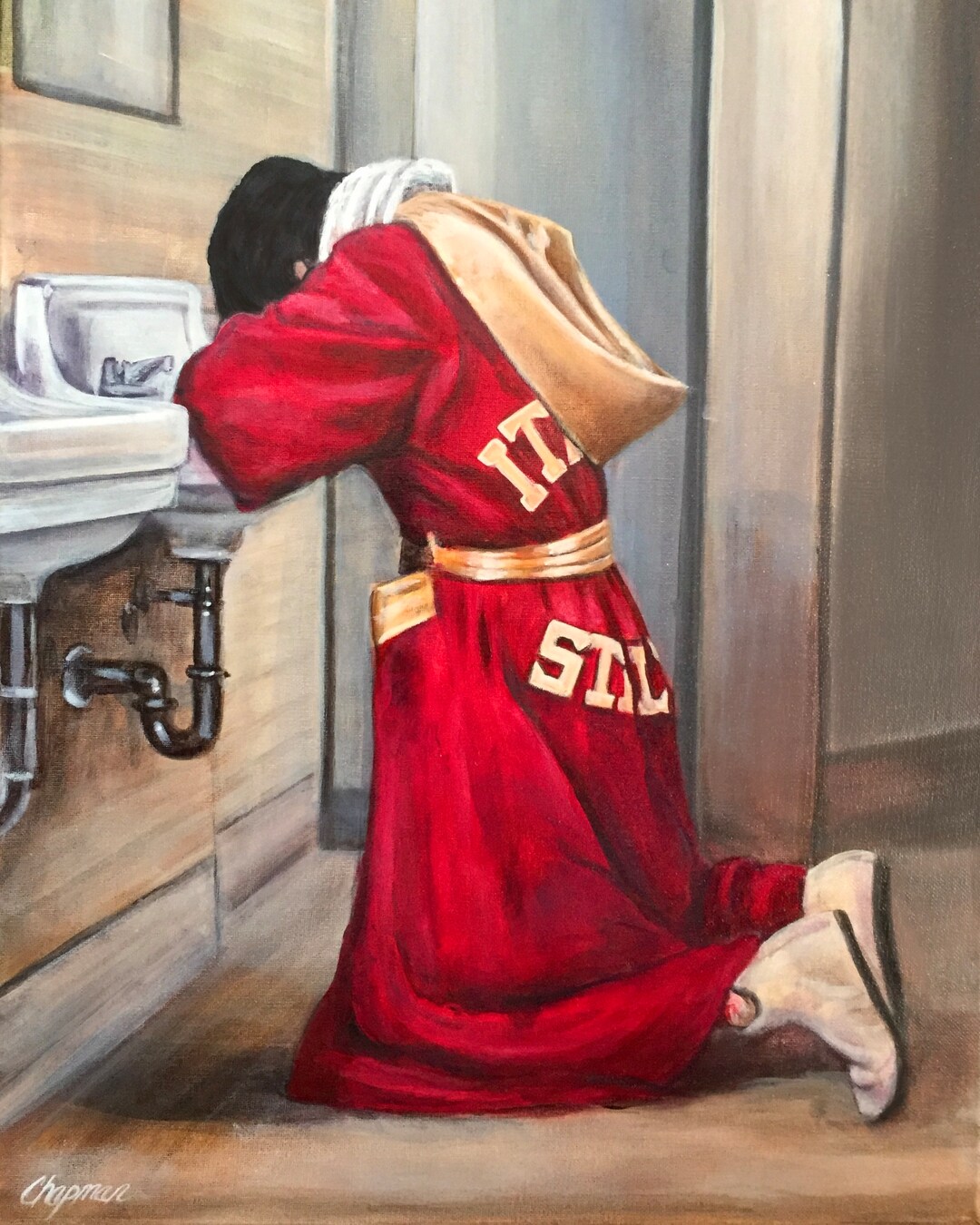 Rocky Prays Before the Fight Artist Signed Print - Etsy