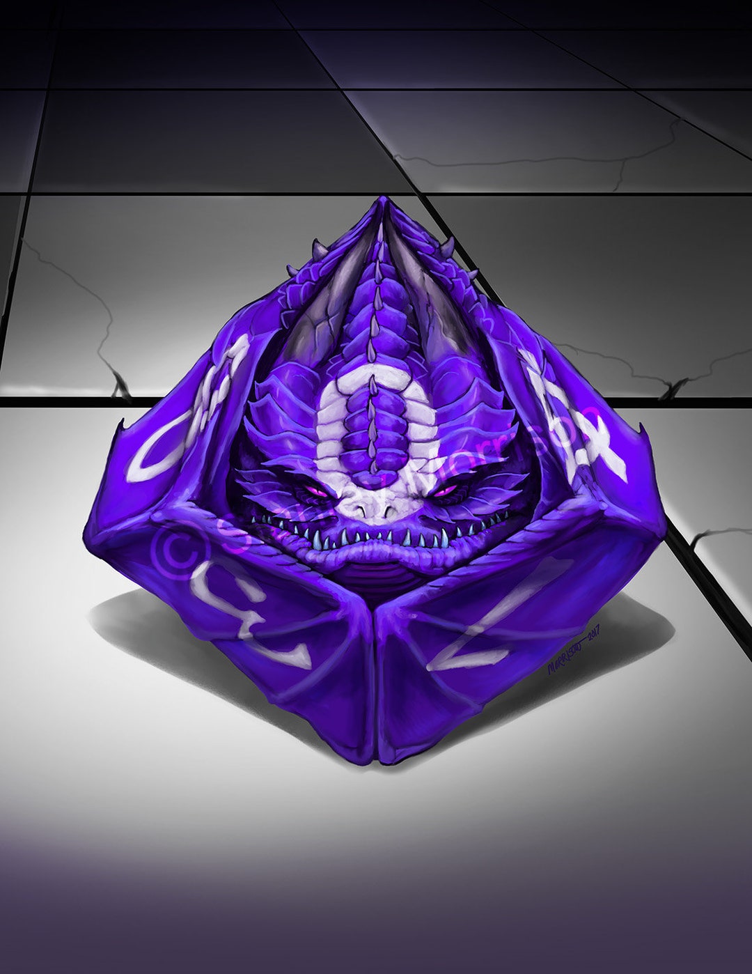 D10 DRAGON Gaming Dice Print 4x6 8.5x11 11x14 Game Room - Etsy