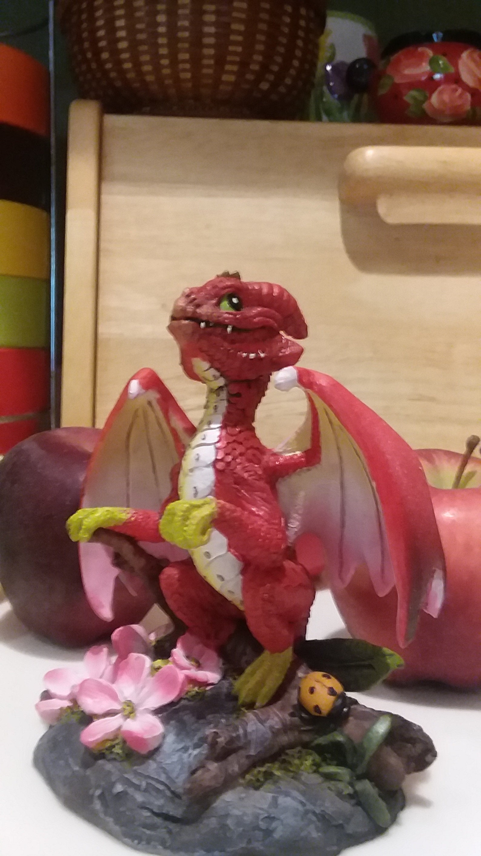 APPLE DRAGON FIGURINE Apple Dragon Red Dragondragon - Etsy