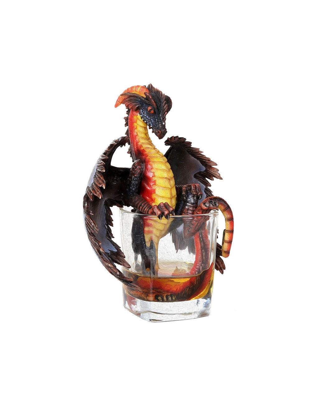 RUM DRAGON Figurine, Dragon in a Glass, Drink Dragon, Gift,unique ...