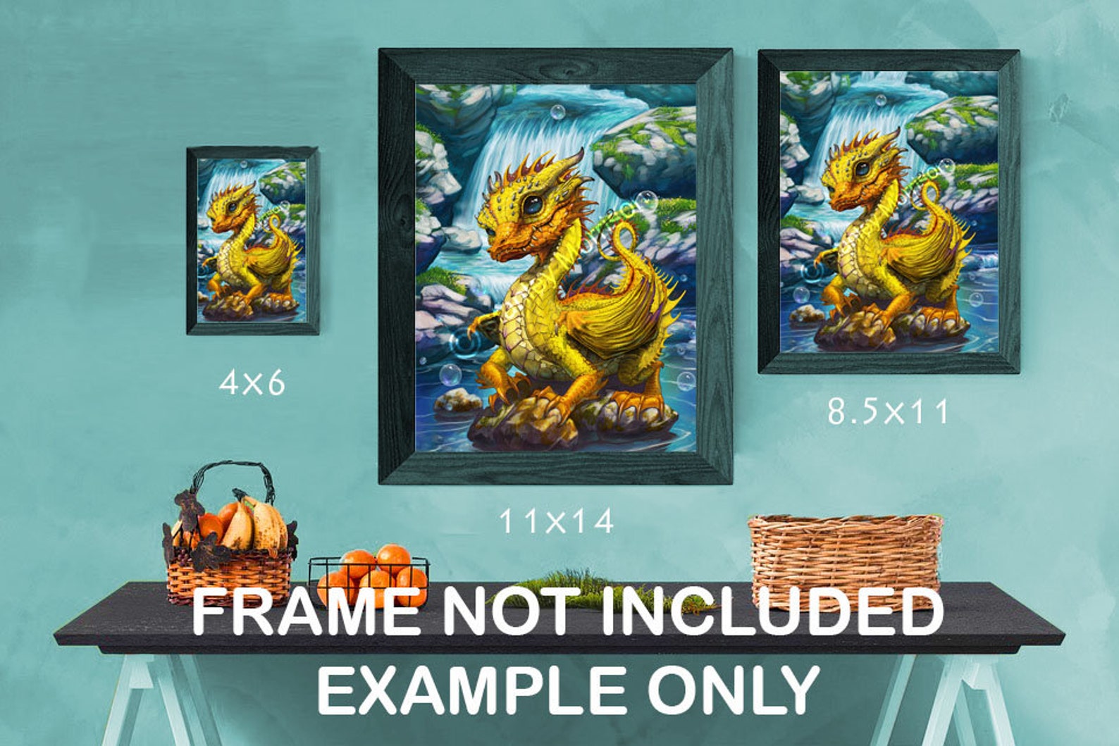 RUBBER DUCKY DRAGON Print 4x6, 8.5x11, or 11x14, Dragon Art, Dragon ...