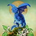 BLUEBERRY DRAGON Print 4x6, 8.5x11, or 11x14 - Etsy