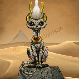 OSIRIS EGYPTIAN GOD Print 4x6, 8.5x11, or 11x14, Cat, Egyptian Art ...