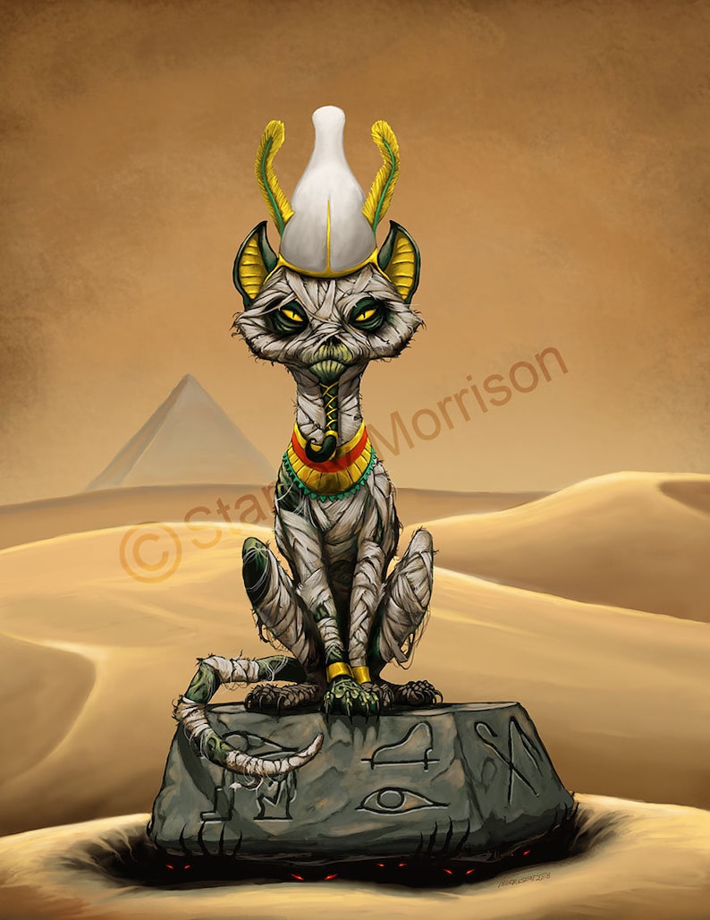 OSIRIS EGYPTIAN GOD Print 4x6 8.5x11 or 11x14 Cat Egyptian - Etsy