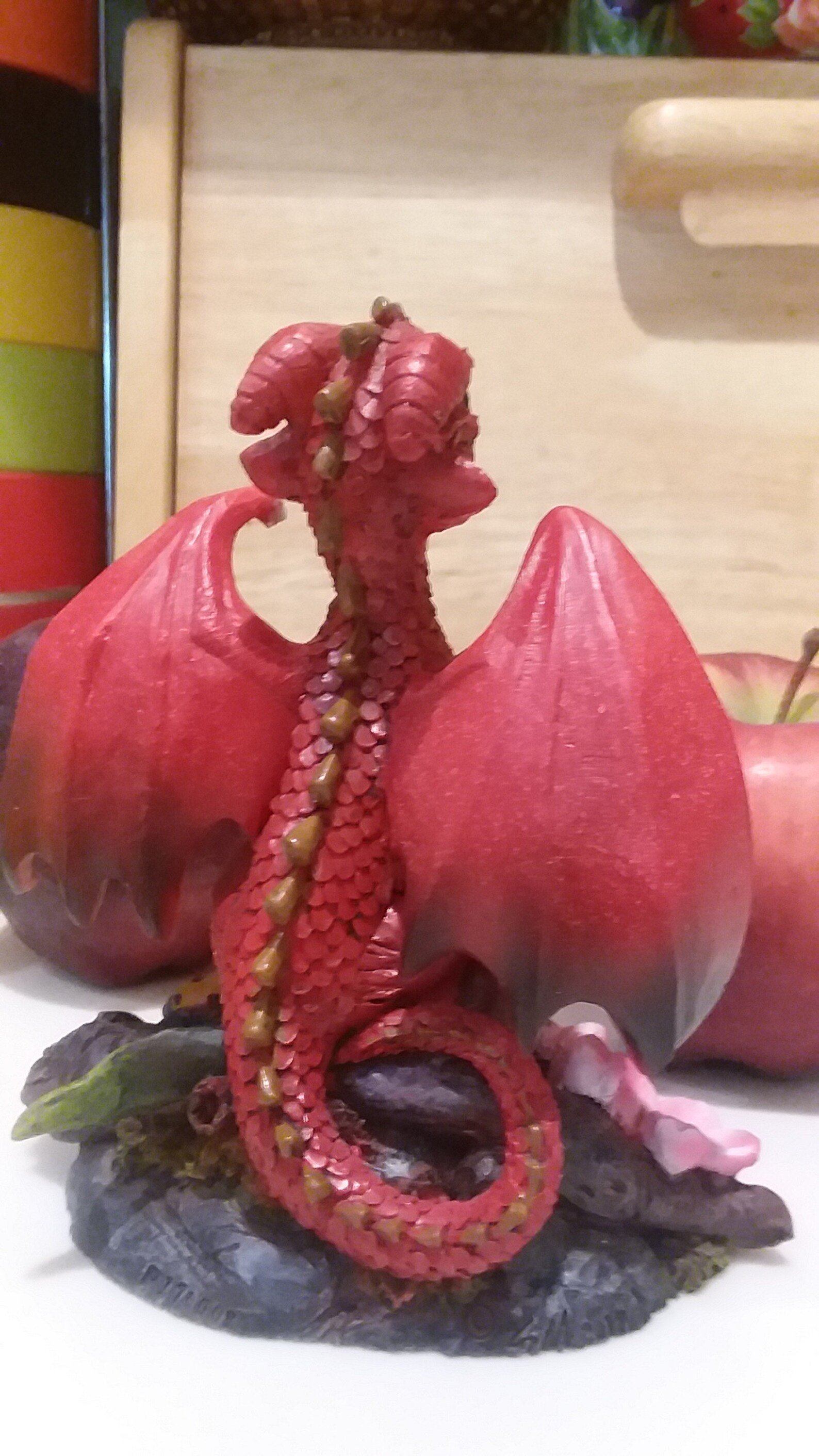 APPLE DRAGON FIGURINE Apple Dragon Red Dragondragon | Etsy