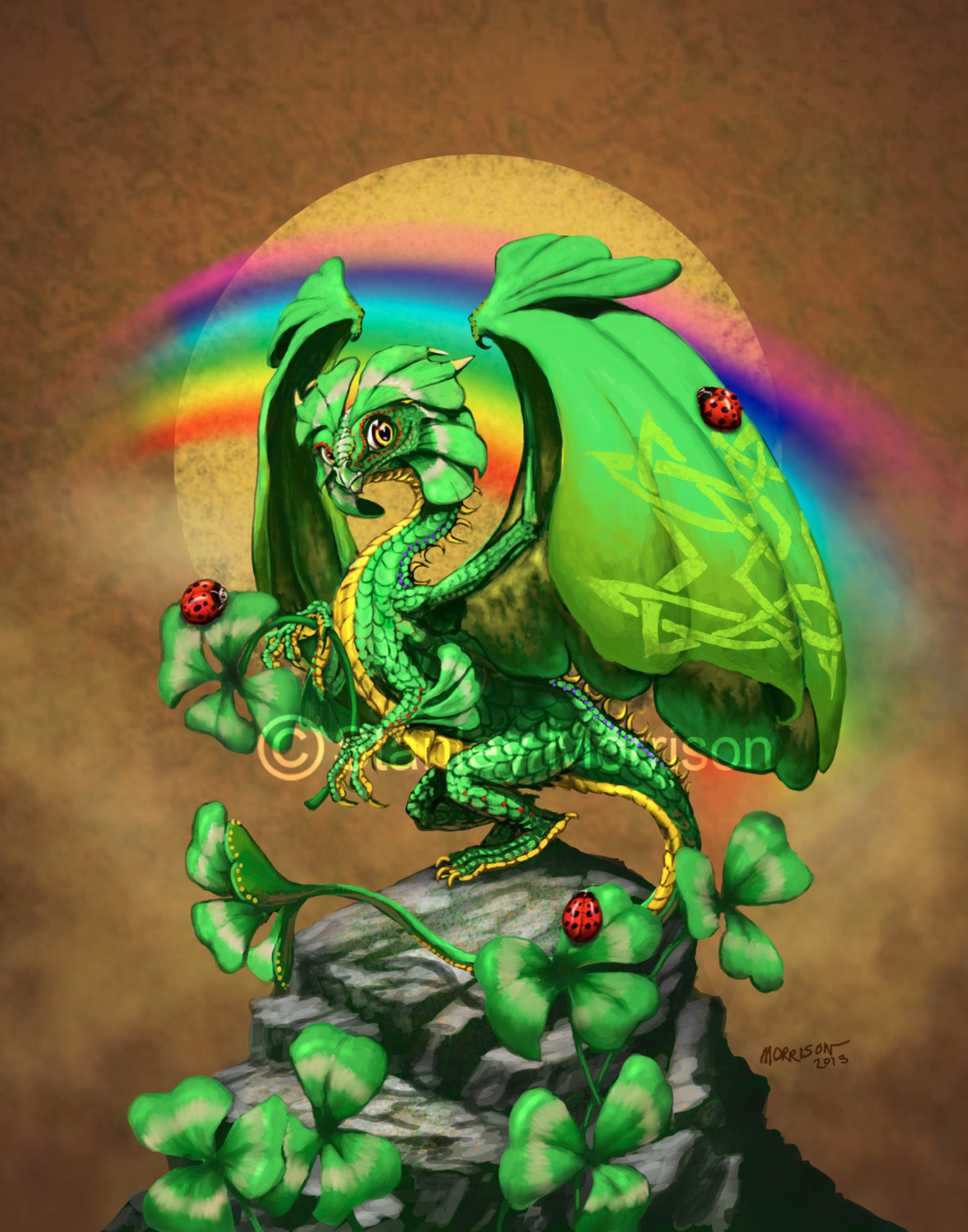 LUCK DRAGON Print 4x6 8.5x11 or 11x14 | Etsy