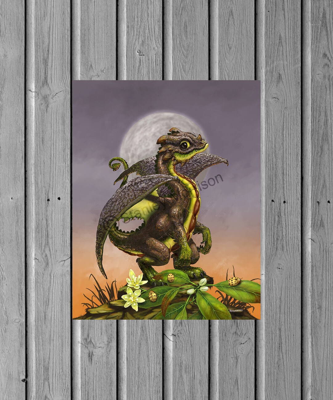 Avocado Dragon Art Print, Whimsical Kitchen Decor - Etsy