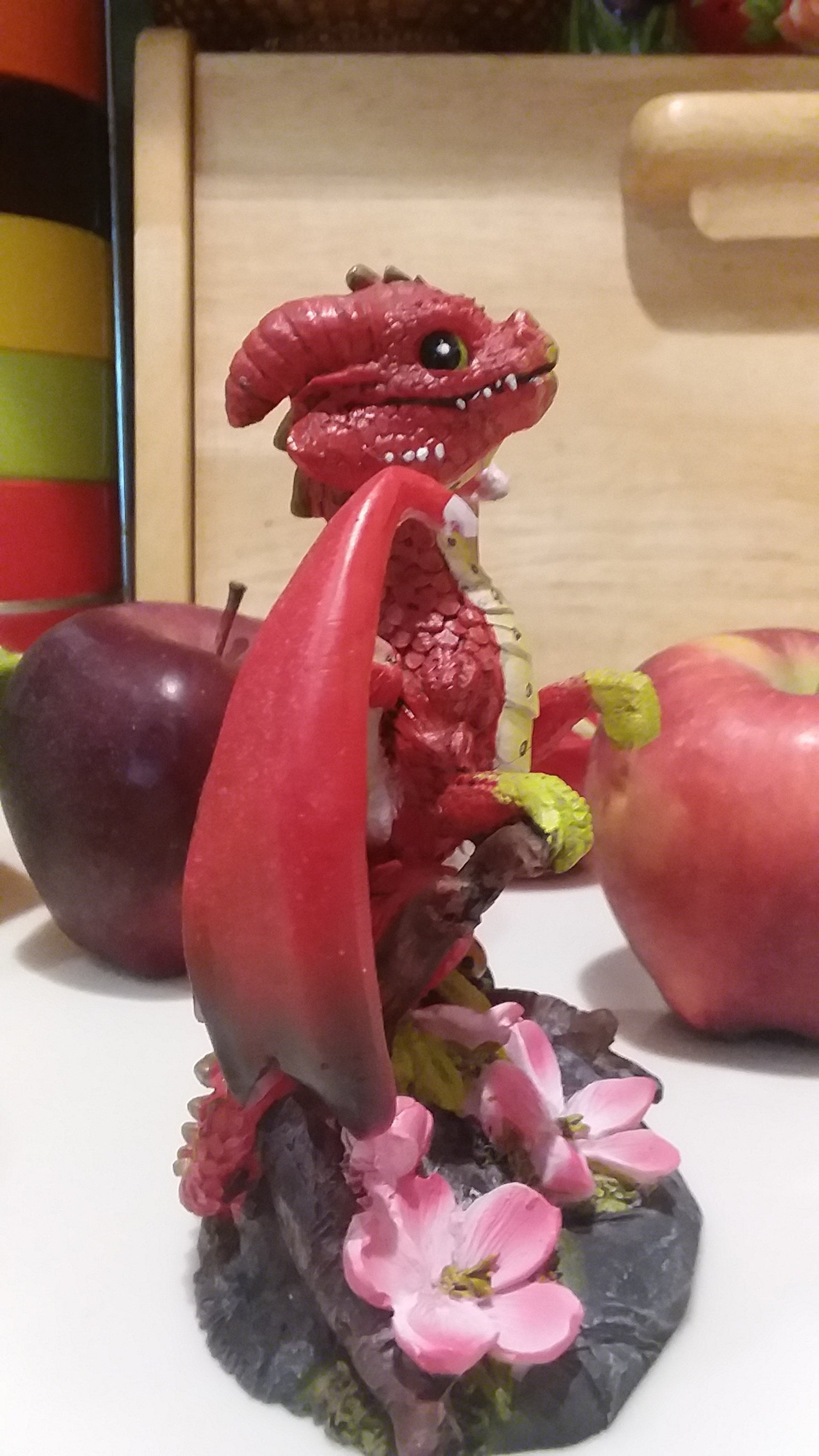 APPLE DRAGON FIGURINE Apple Dragon Red Dragondragon | Etsy
