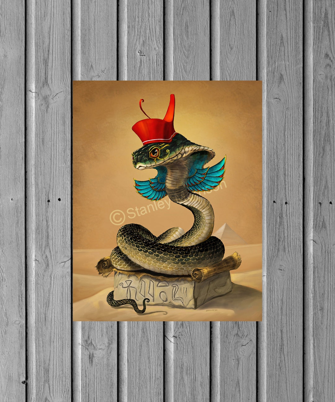 WADJET EGYPTIAN Goddess Print 4x6, 8.5x11, or 11x14, Egyptian Art ...