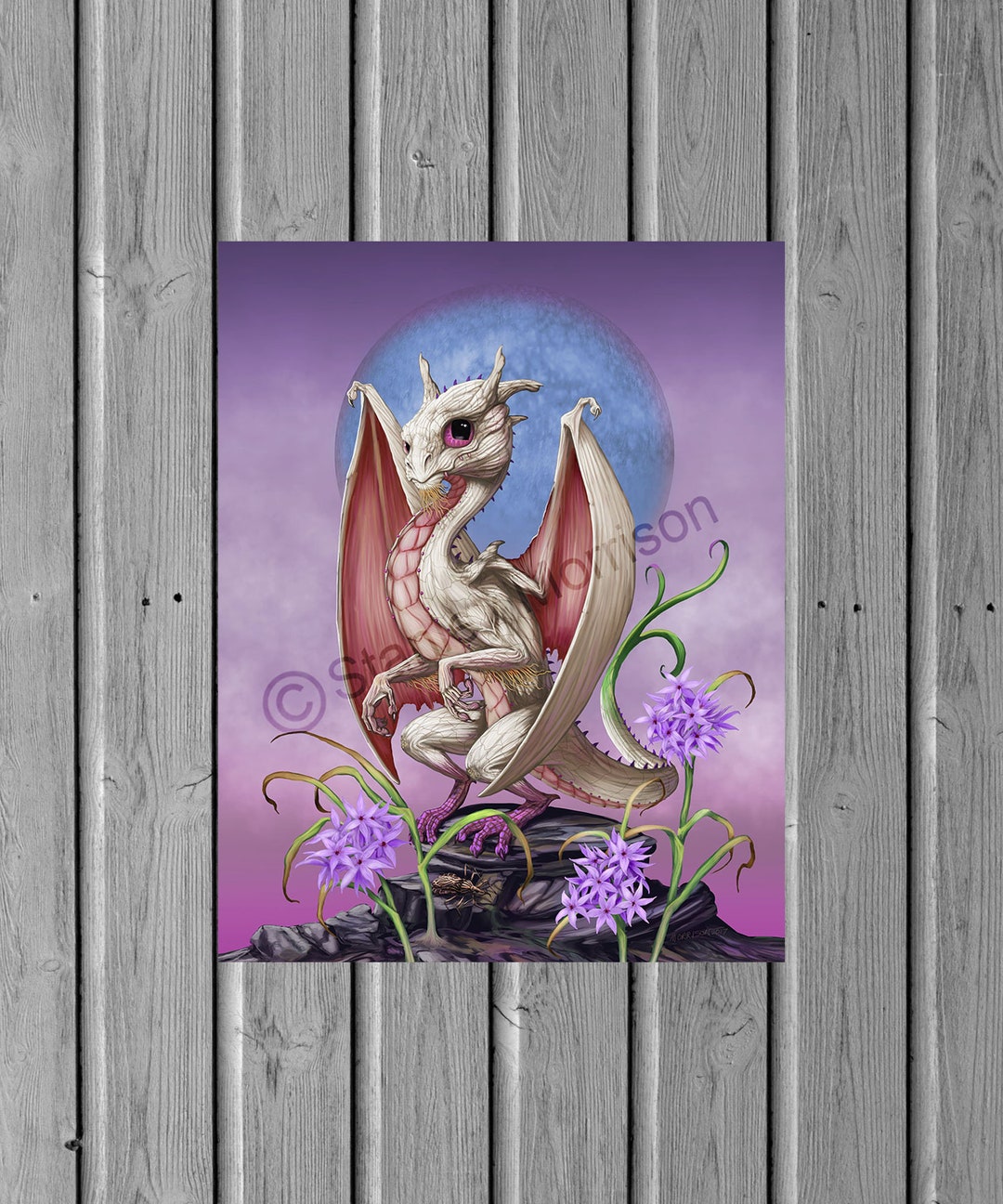GARLIC DRAGON Print 4x6, 8.5x11, or 11x14, Dragon Art, Dragon Poster ...