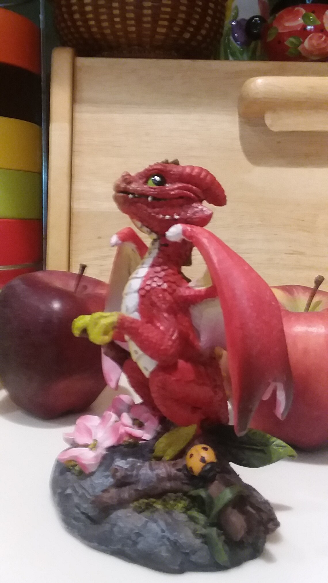 APPLE DRAGON FIGURINE Apple Dragon Red Dragondragon | Etsy