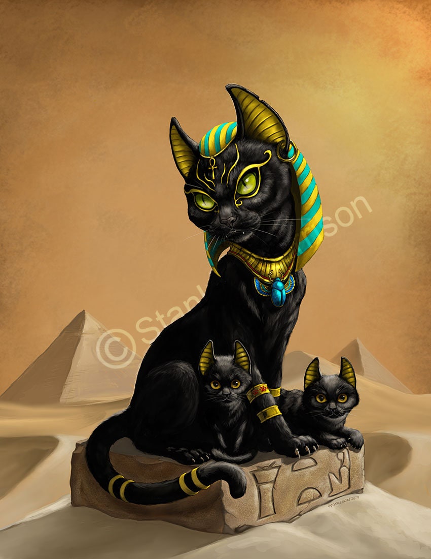 Egyptian Bastet Drawing