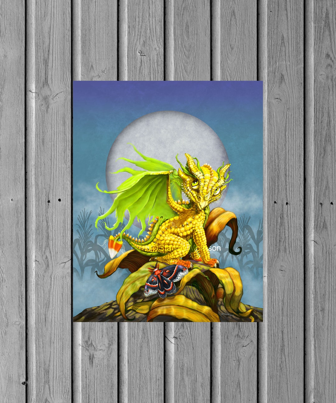 CORN DRAGON Print 4x6, 8.5x11, or 11x14 - Etsy