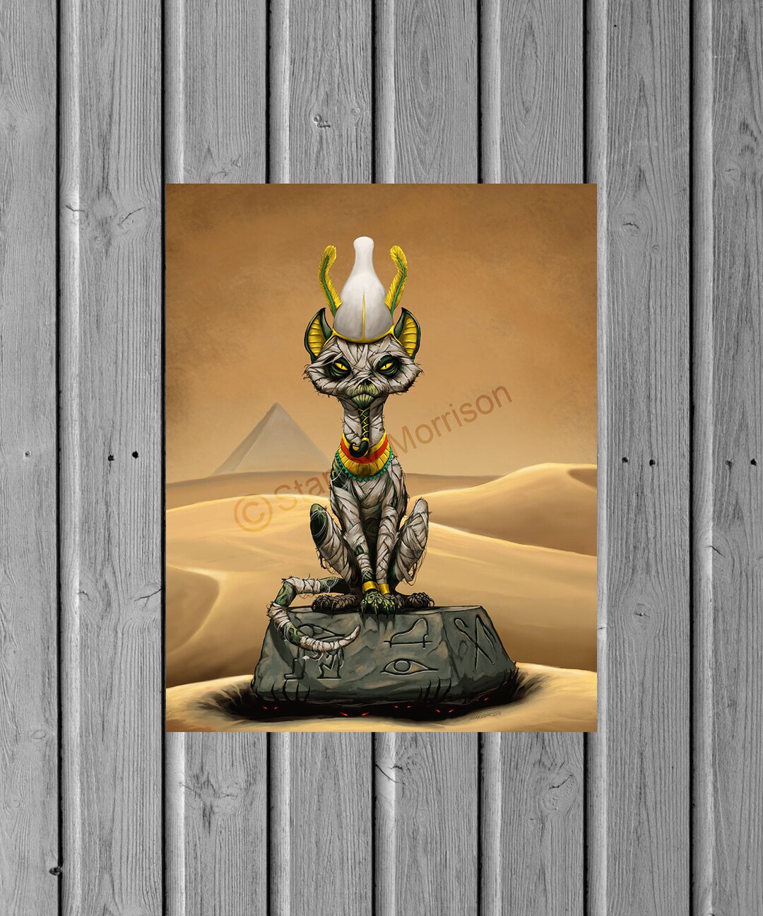 OSIRIS EGYPTIAN GOD Print 4x6, 8.5x11, or 11x14, Cat, Egyptian Art ...
