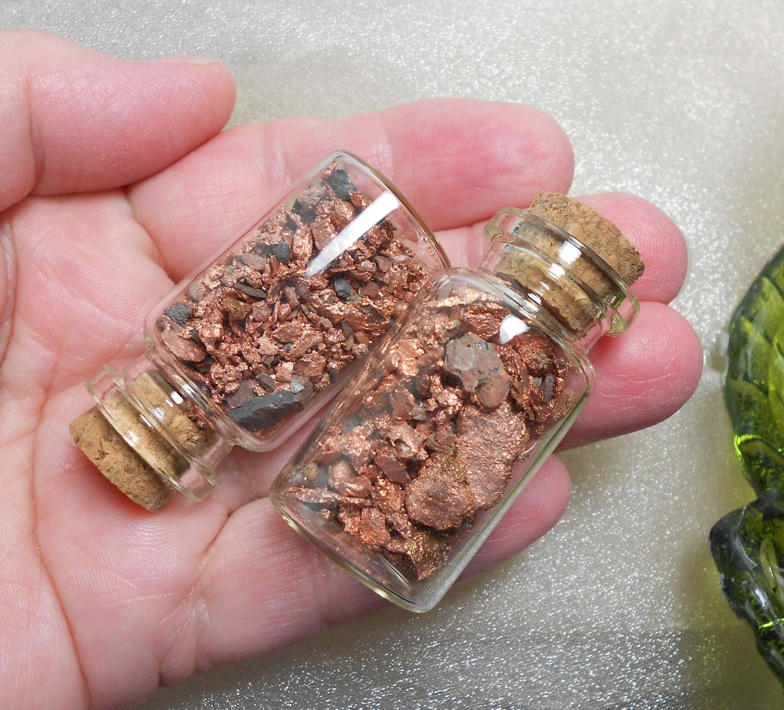 Float Copper Nuggets Tiny Bottles Larger Chunks Glacier Ice - Etsy