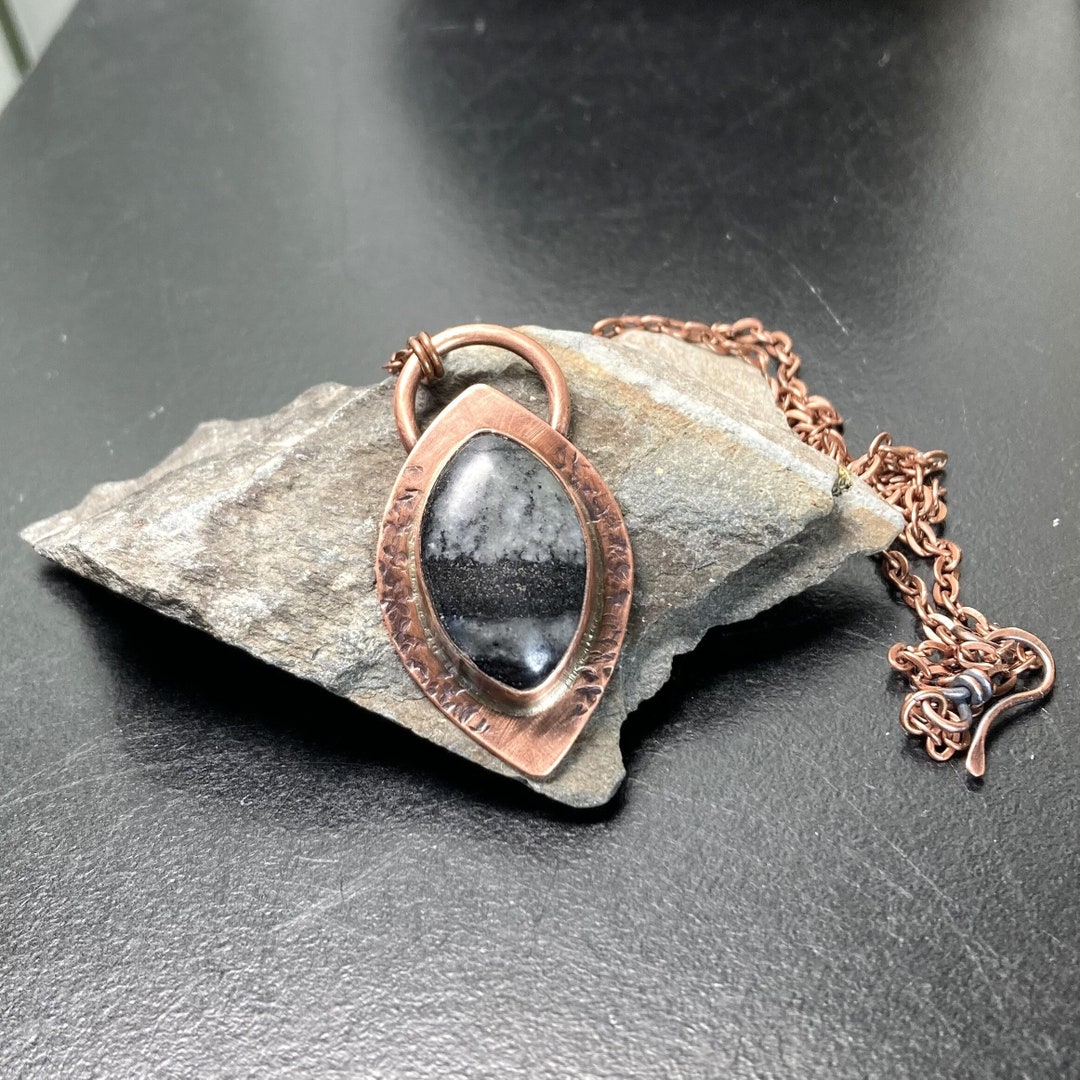 Smoke Stone Firefighter Necklace Neutral Colors Unique Gift BFF Sister ...