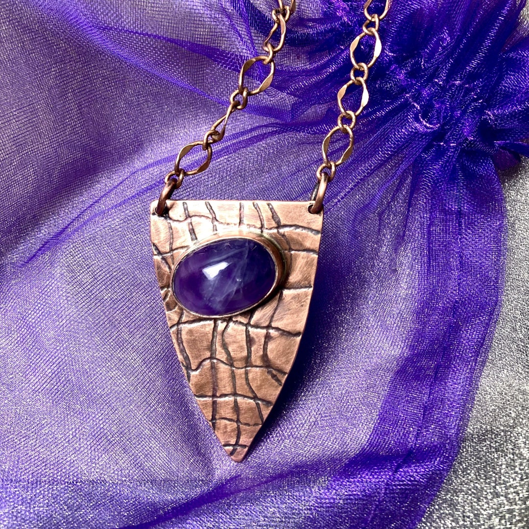 Amethyst Shield Unique Wearable Art Unique Gift Wife Granddaughter ...