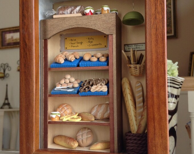 Miniature Bread Bakery in Shadow Box Mini Breads Home - Etsy