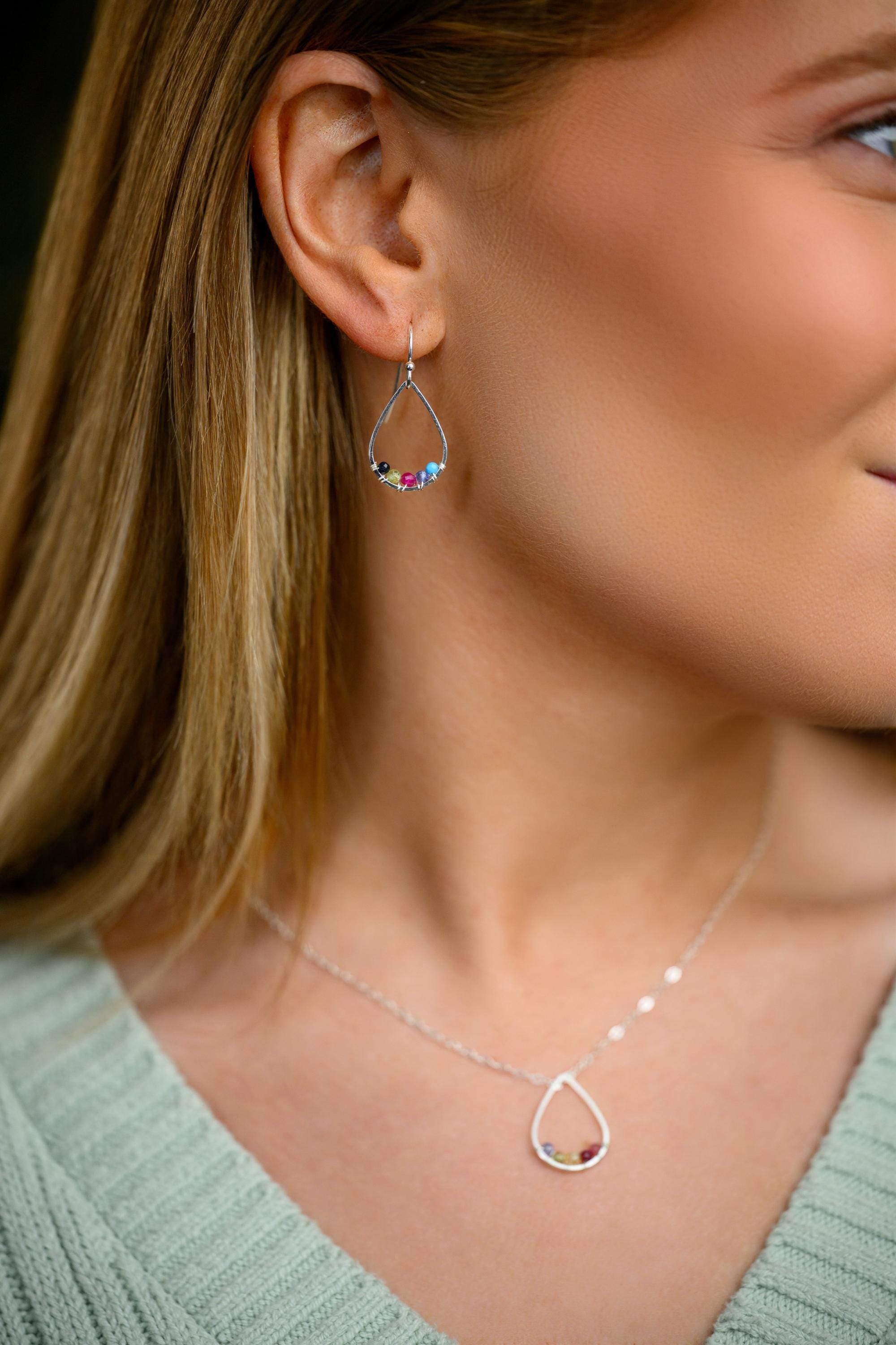 Personalized Birthstone Earring Family Jewelry for Wife Custom Name ...