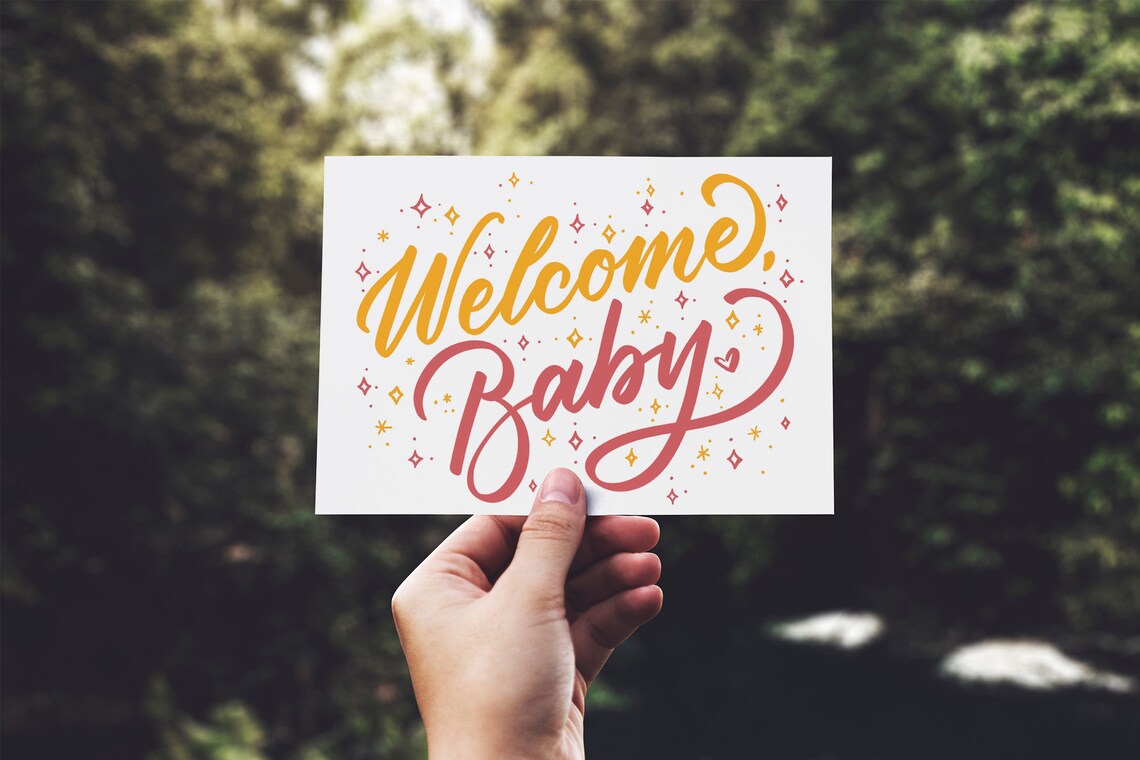 Welcome Baby Digital Download Printable Card New Baby card | Etsy