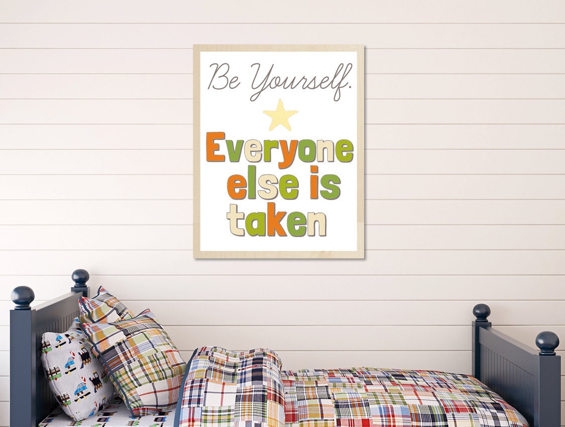 Be Yourself Printable Sign Digital Designs, Clipart, Files for Use in ...