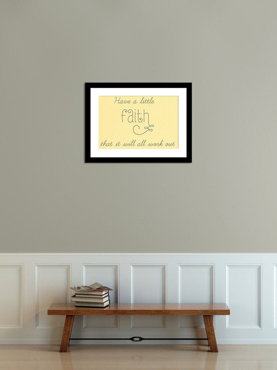 A Little Faith Printable sign digital designs clipart | Etsy