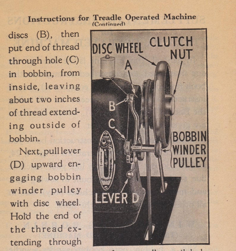 Vintage Manual PDF Download - Rotary White Electric Sewing Machine ...