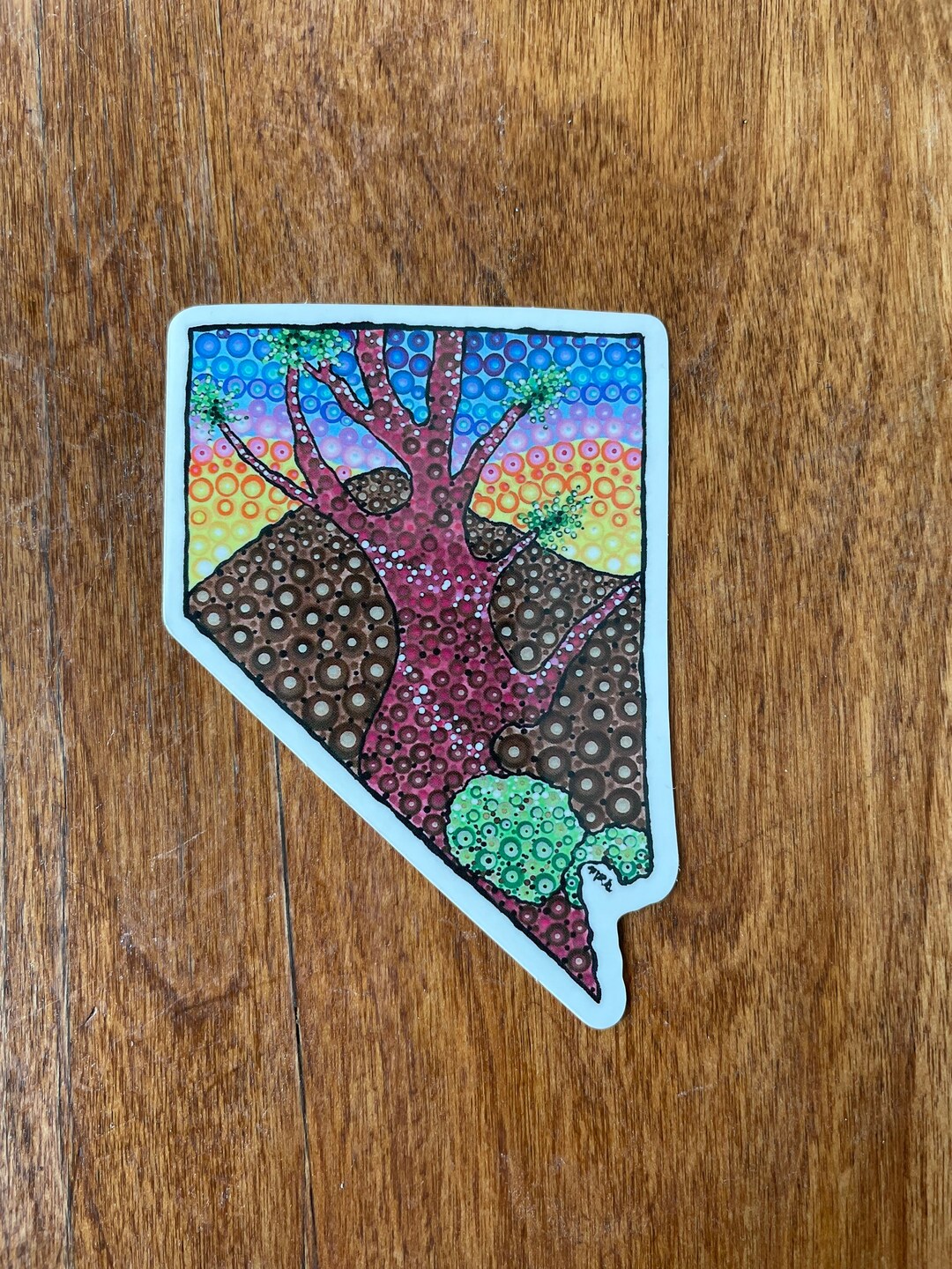 Nevada Die Cut Sticker - Reproduction of Original Acrylic Stipple ...