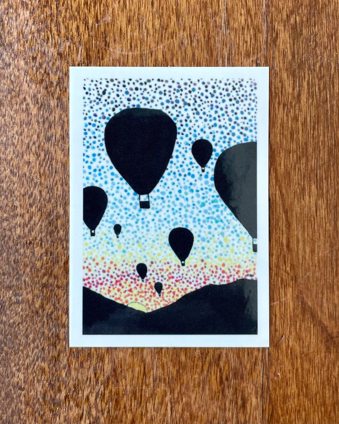 Sunrise Die Cut Sticker - Reproduction of Original Acrylic Stipple ...