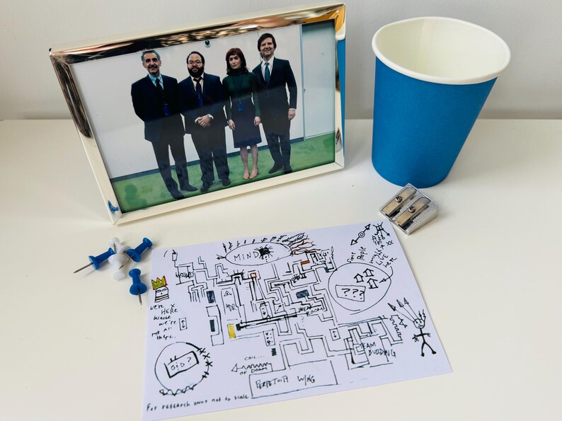 Lumon MDR Group Photo + Petey's Map - Severance Prop - Etsy Israel