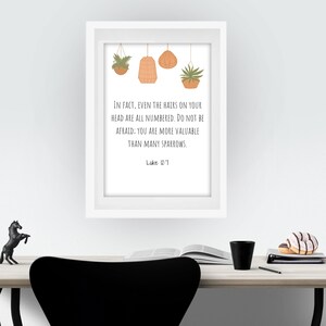 Luke 12:7 | Christian Printable Art | Scripture Wall Art | Scripture ...